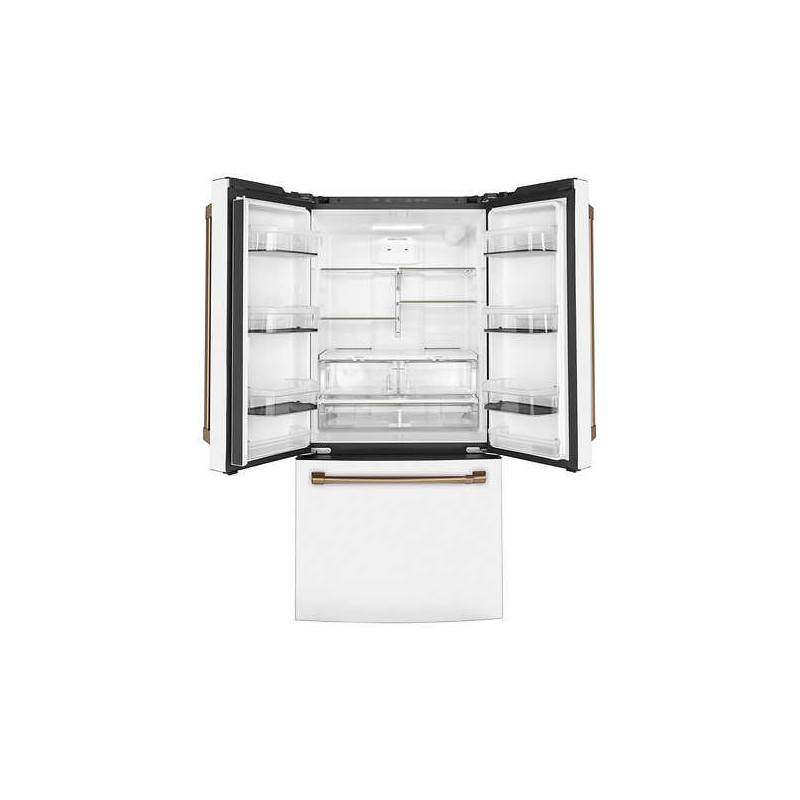 Ge Cafe 18.6 Cu Ft Counter-depth French-door Refrigerator Cwe19sp4nw2