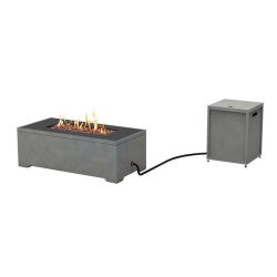 Bond Rectangle Faux Concrete Fire Pit With Tank Hideaway