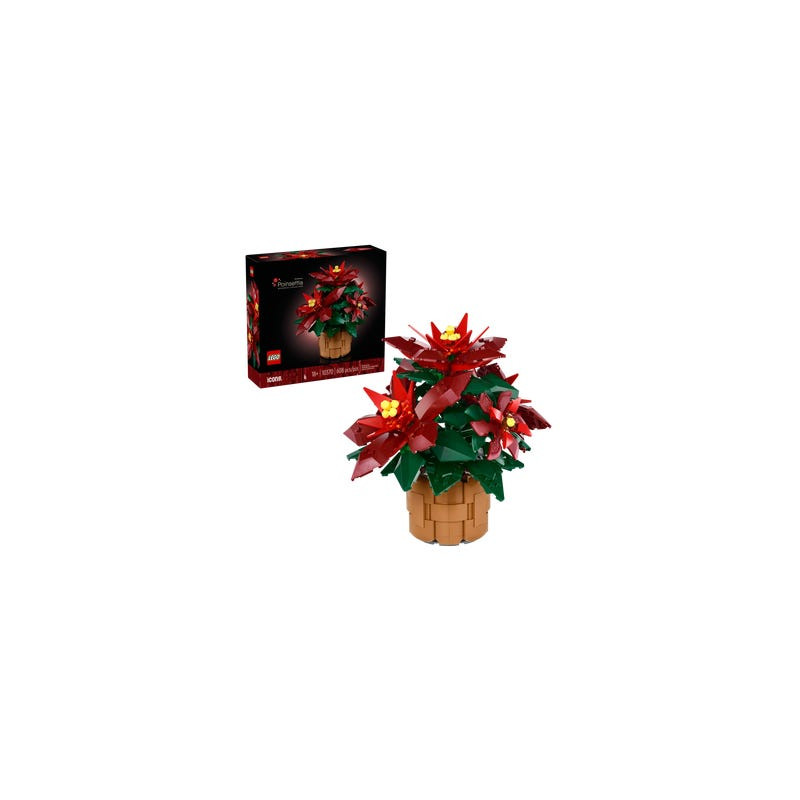 LEGO Icons Pointsettia Plant Building Set